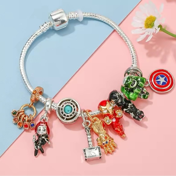 Marvel | Jewelry | 925 Sterling Silver Marvel Avengers Characters ...